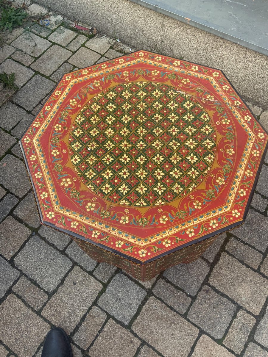Hand-Painted Tea Table, 1920s for sale at Pamono