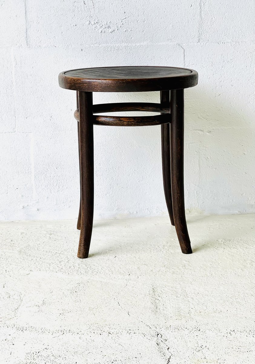 Bentwood Bistro Thonet Stool from Gebrüder Thonet, 1920s for sale at Pamono