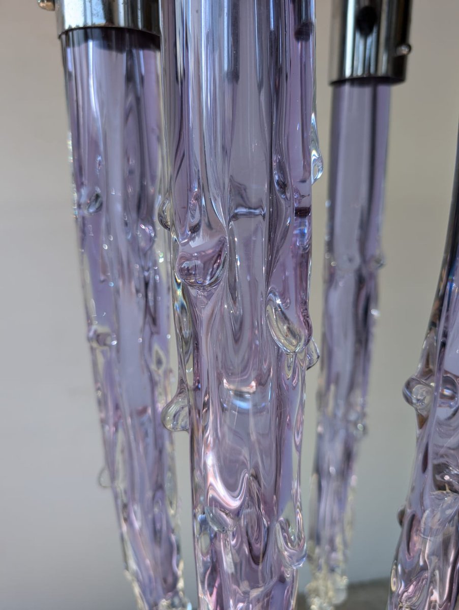 Murano Iridescent Glass Ceiling Light, 1970 for sale at Pamono