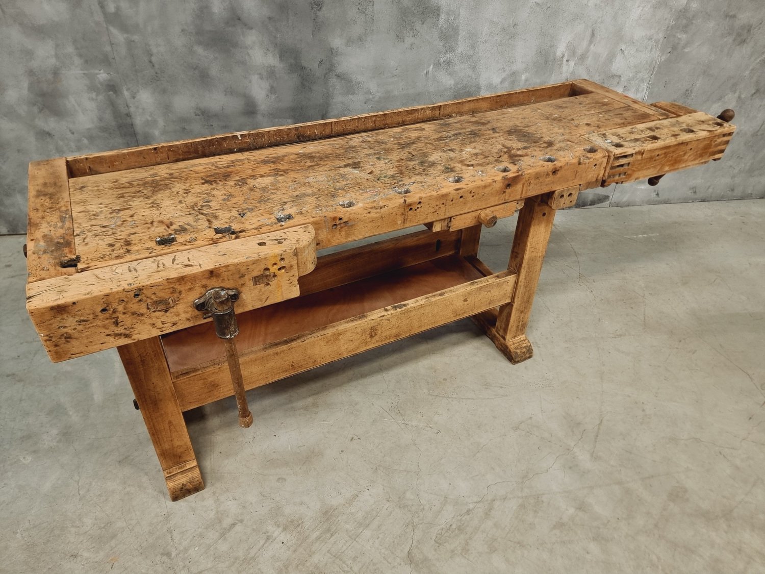 Workbench Side Table in Beech, 1930s for sale at Pamono