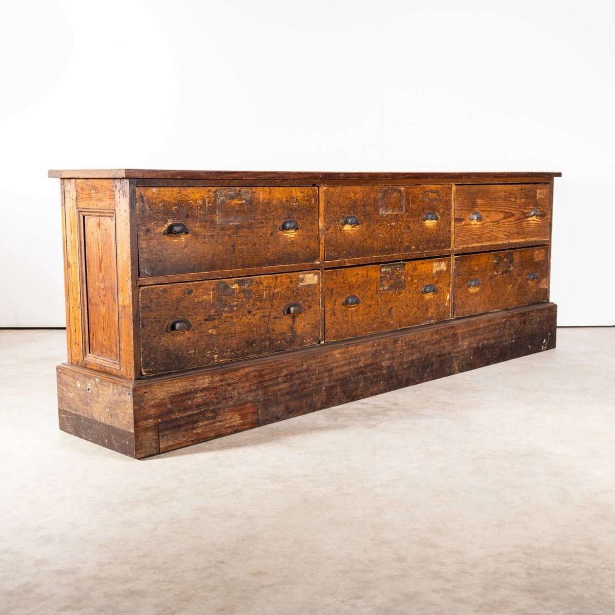 Pitch Pine Hardware Shop Counter, 1940s for sale at Pamono