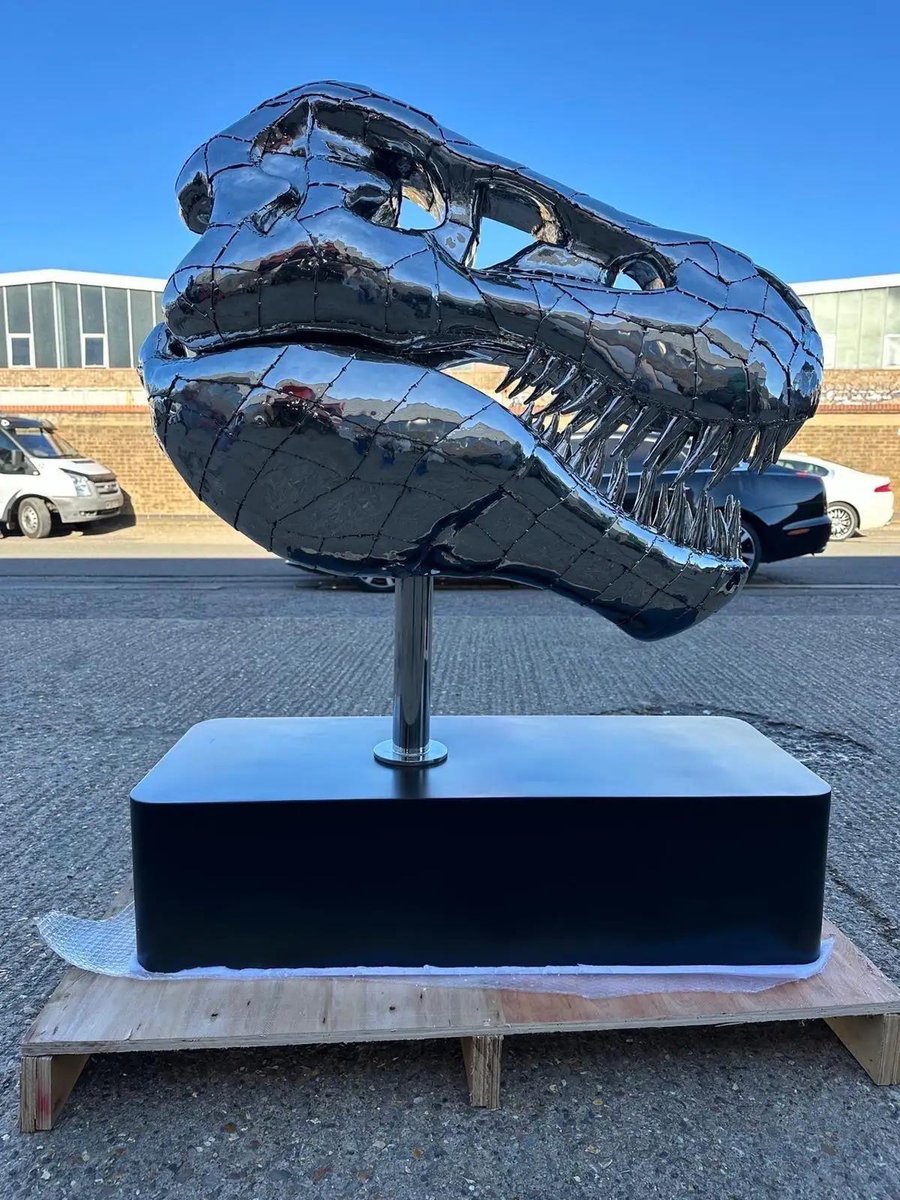 Tyrannosaurus Rex Sculpture in Stainless Steel for sale at Pamono