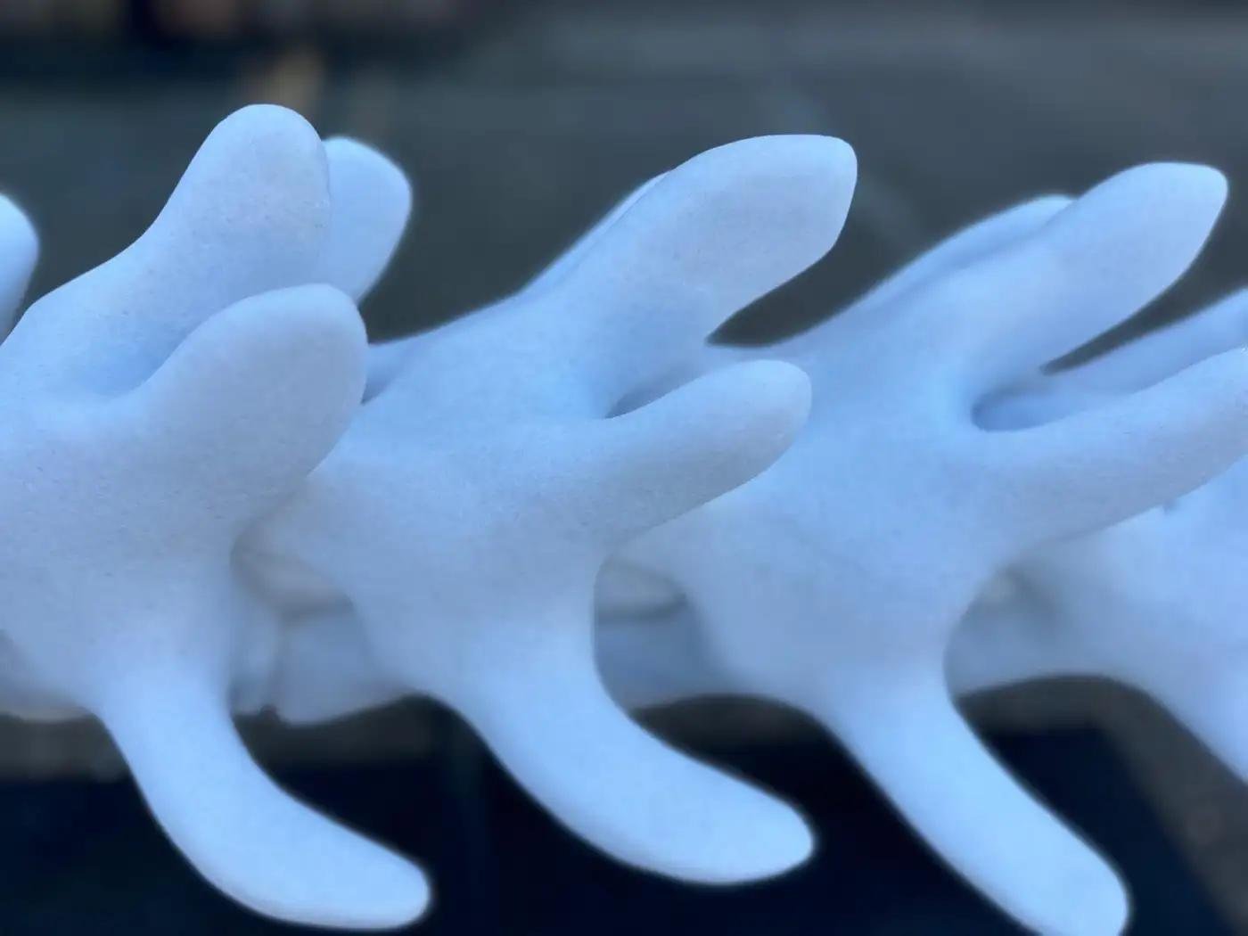 Hand-Carved Marble Vertebrae Sculpture on Marble Base for sale at Pamono