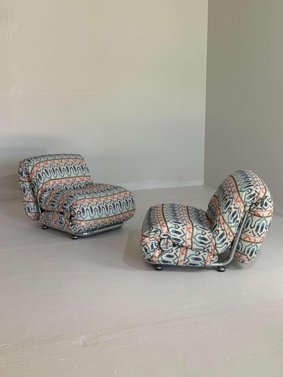Italian Funky Lounge Chairs, Set of 2 for sale at Pamono