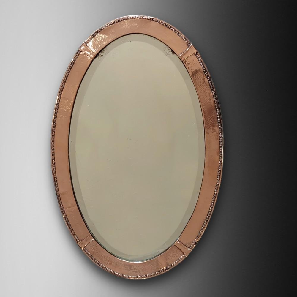 Arts & Crafts Copper Wall Mirror, 1890s for sale at Pamono