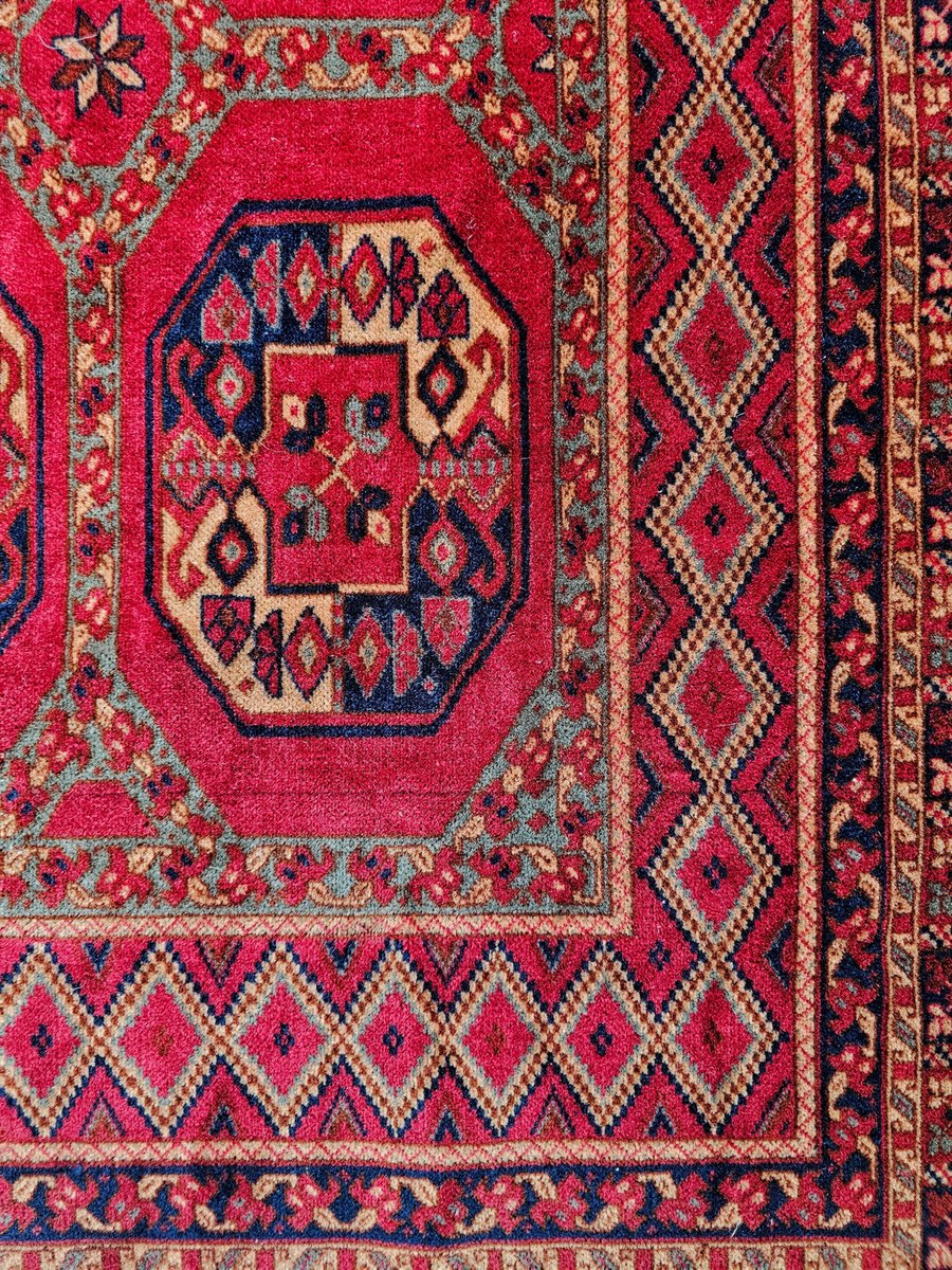 Vintage Square Shaped Bokhara Rug, 1950s for sale at Pamono