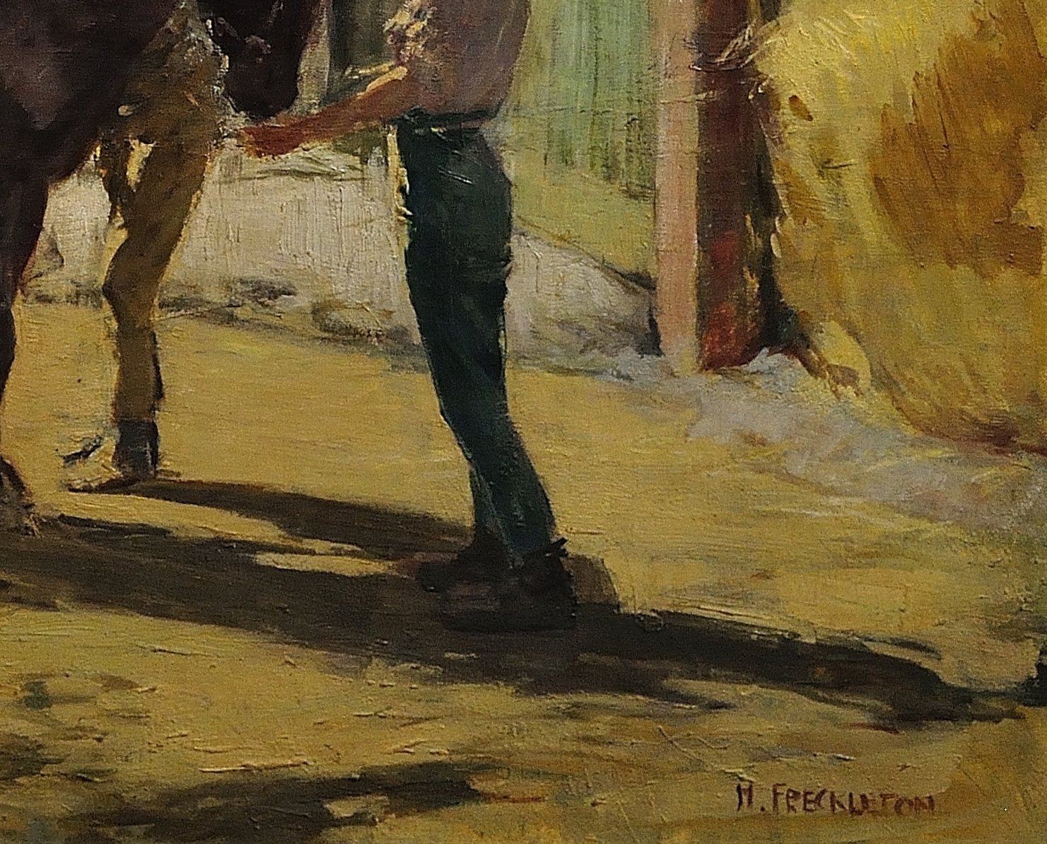 Harry Freckleton, Children with Their Pony in the Stableyard, 1960s ...