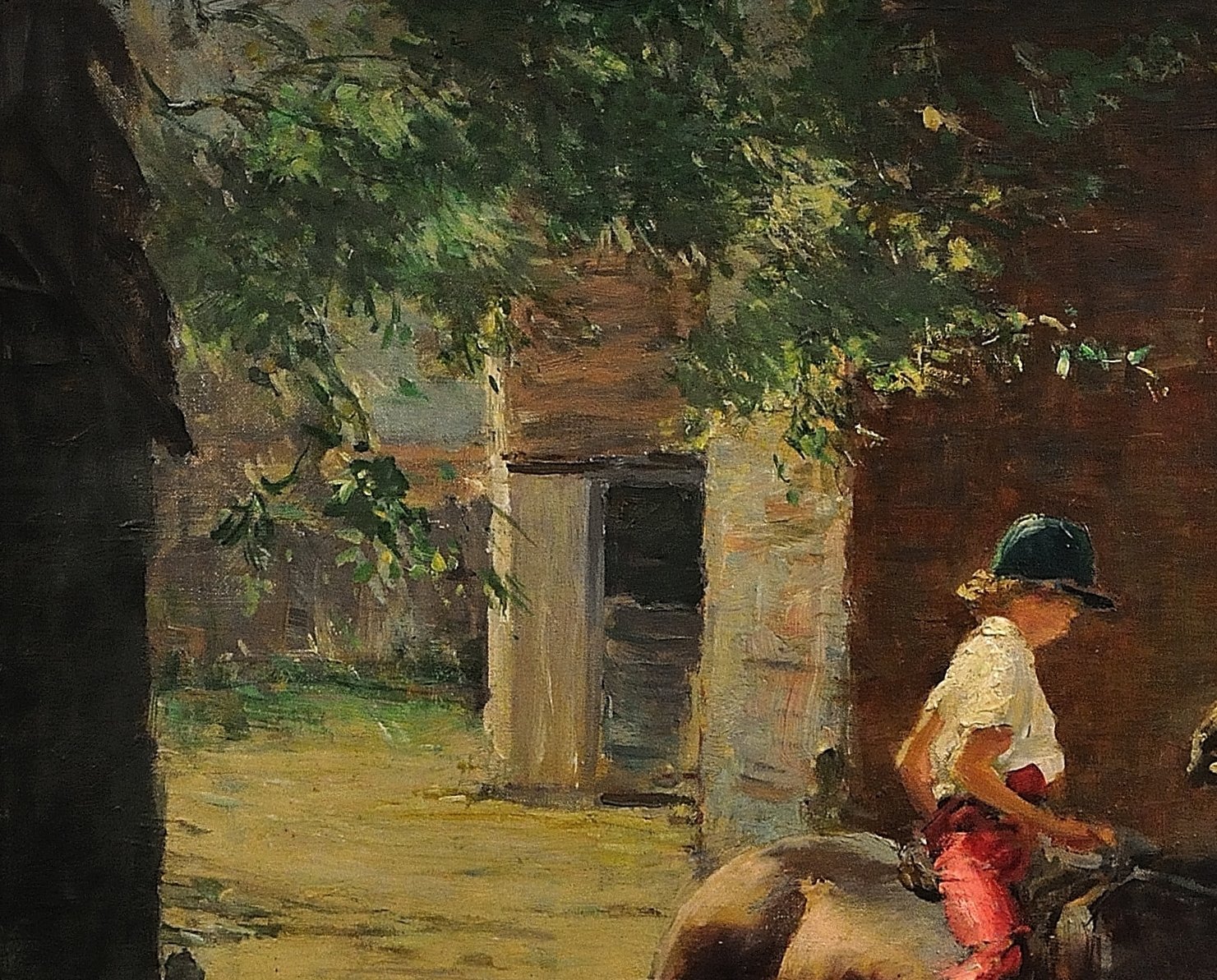 Harry Freckleton, Children with Their Pony in the Stableyard, 1960s ...