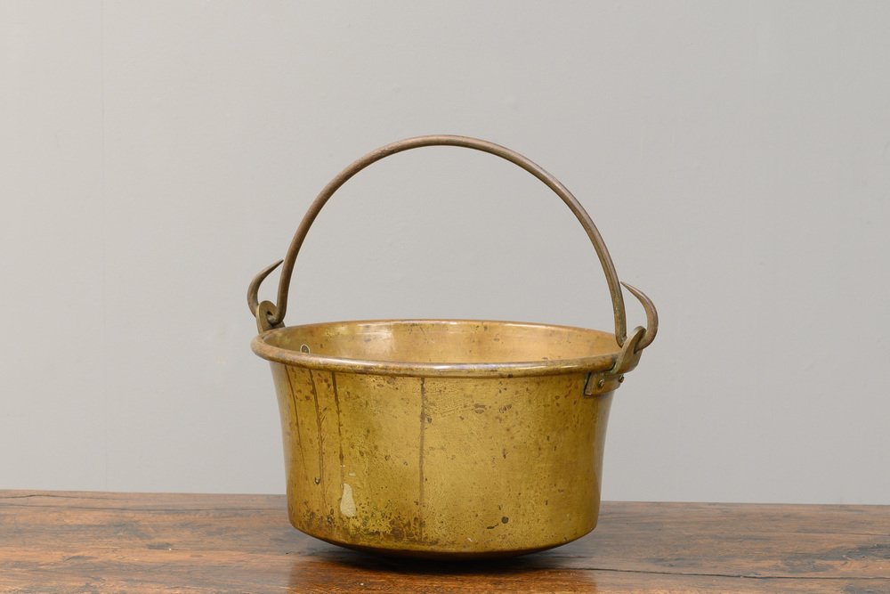 Antique Brass Cauldron, 1880 for sale at Pamono
