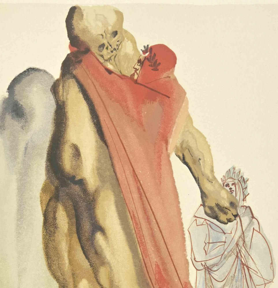 Salvador Dali, The Reproaches of Virgil, Woodcut, 1963 for sale at Pamono