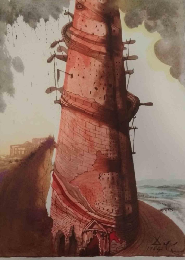 Salvador Dalí, Turris Babel, Lithograph, 1964 for sale at Pamono