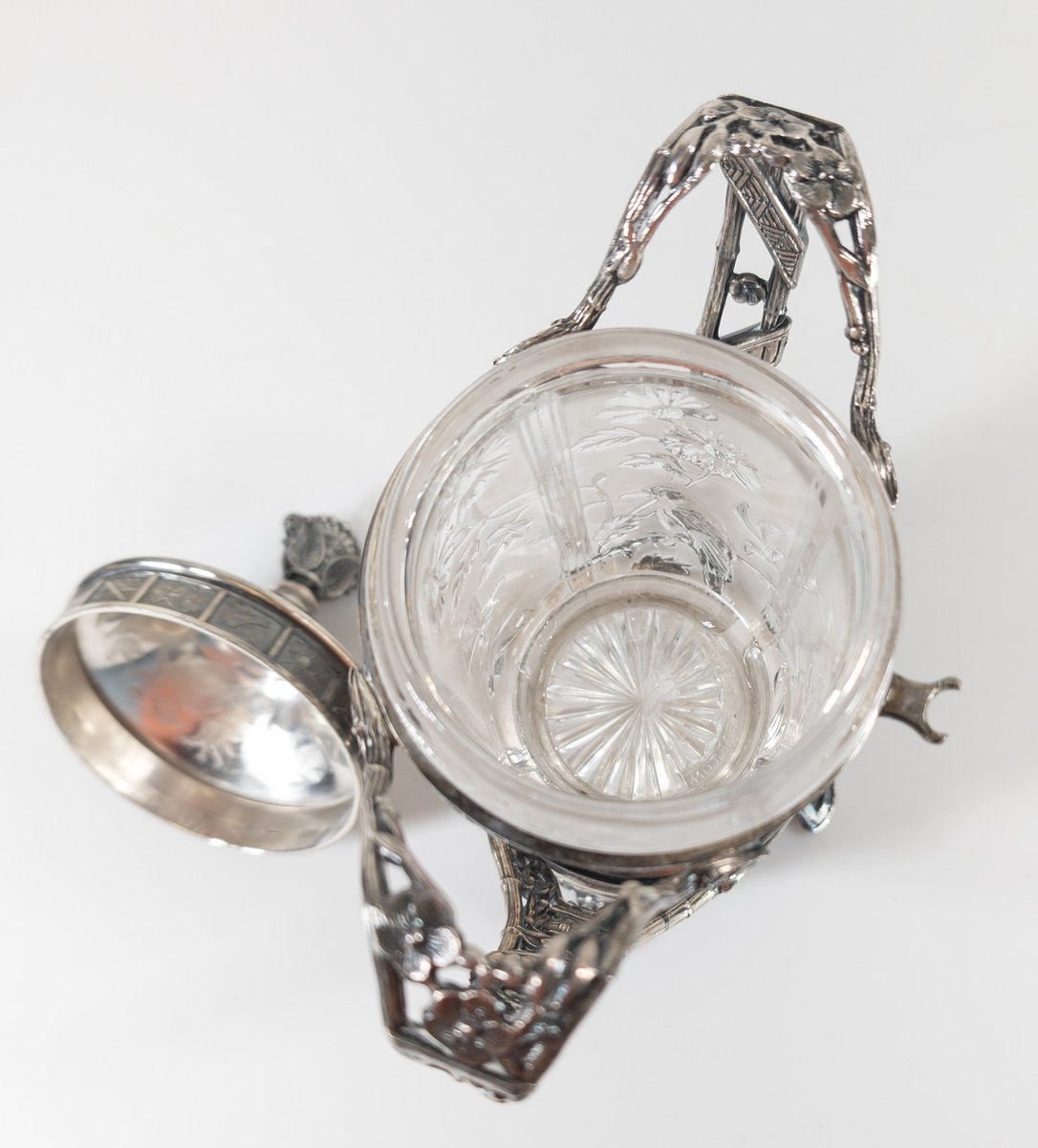 19th Century American Reed & Barton Aesthetic Silverplate Pickle Castor ...