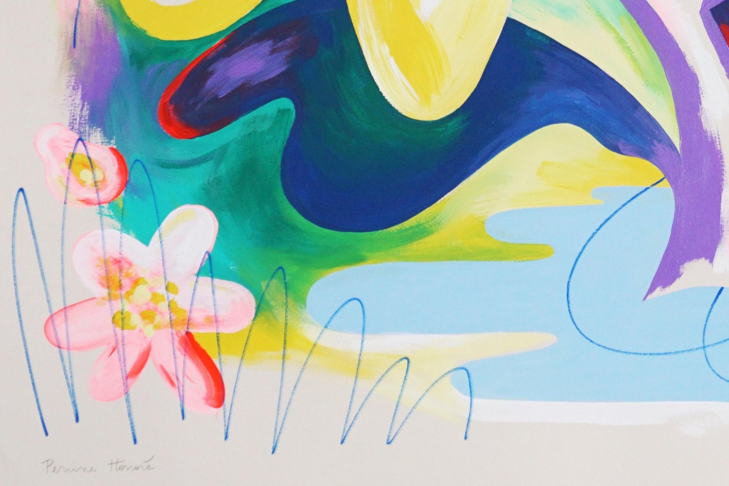 Perrine Honoré, Pow Flower, 2024, Acrylic & Crayon on Watercolor Paper ...