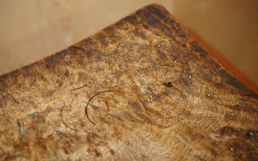 Burr Oak Stool by Robert Mouseman Thompson, 1930s for sale at Pamono