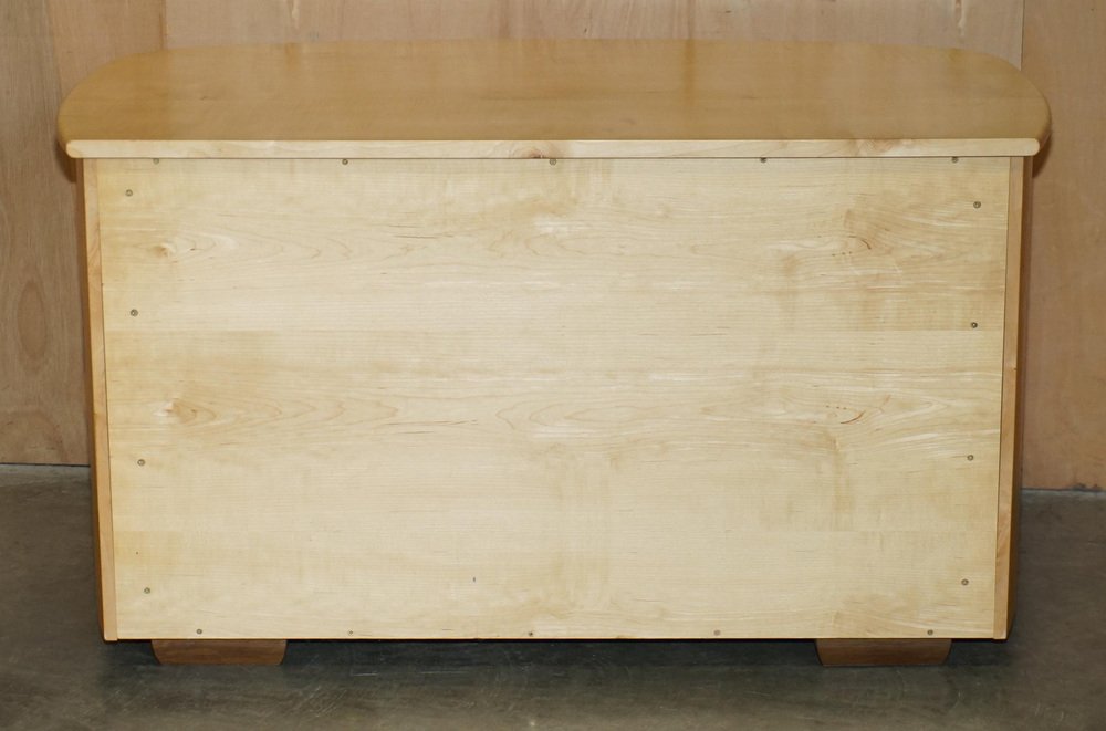 Bow Fronted Satin Birch Chest of Drawers and Side Tables from Baxter ...