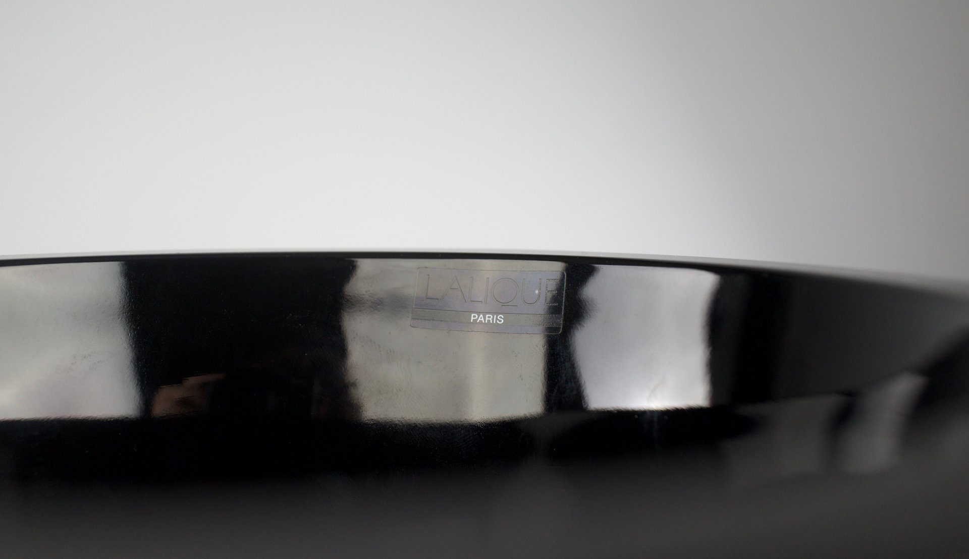 Limited Edition Black Crystal Dixie Vase by Lalique, France, 1990s for ...