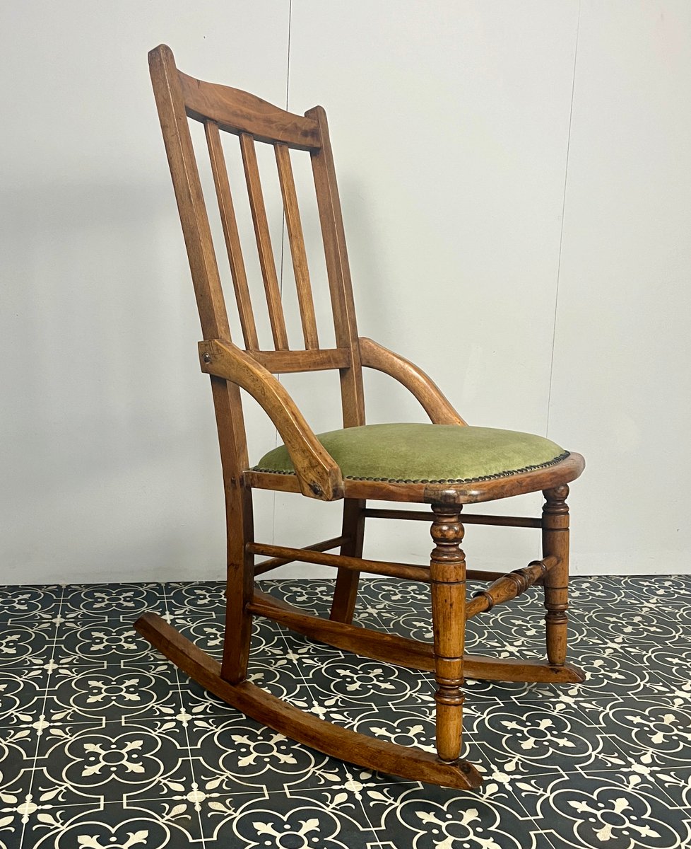Antique Victorian Oak Rocking Chair for sale at Pamono