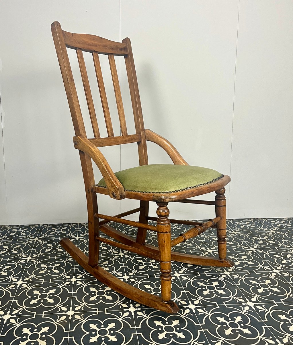 Antique Victorian Oak Rocking Chair for sale at Pamono