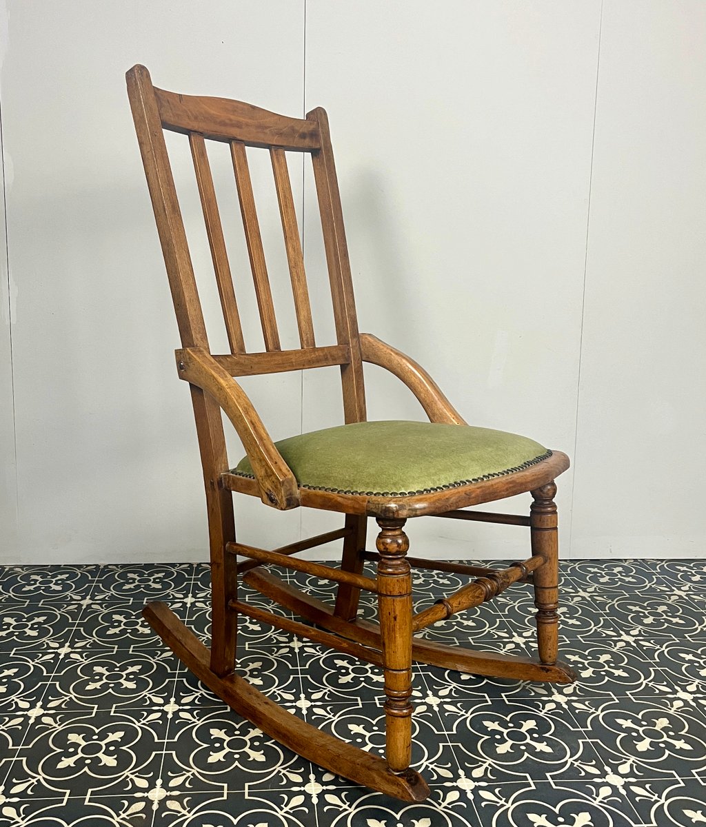 Antique Victorian Oak Rocking Chair for sale at Pamono