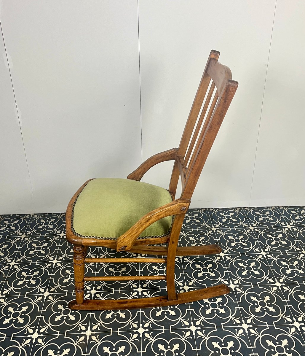 Antique Victorian Oak Rocking Chair for sale at Pamono
