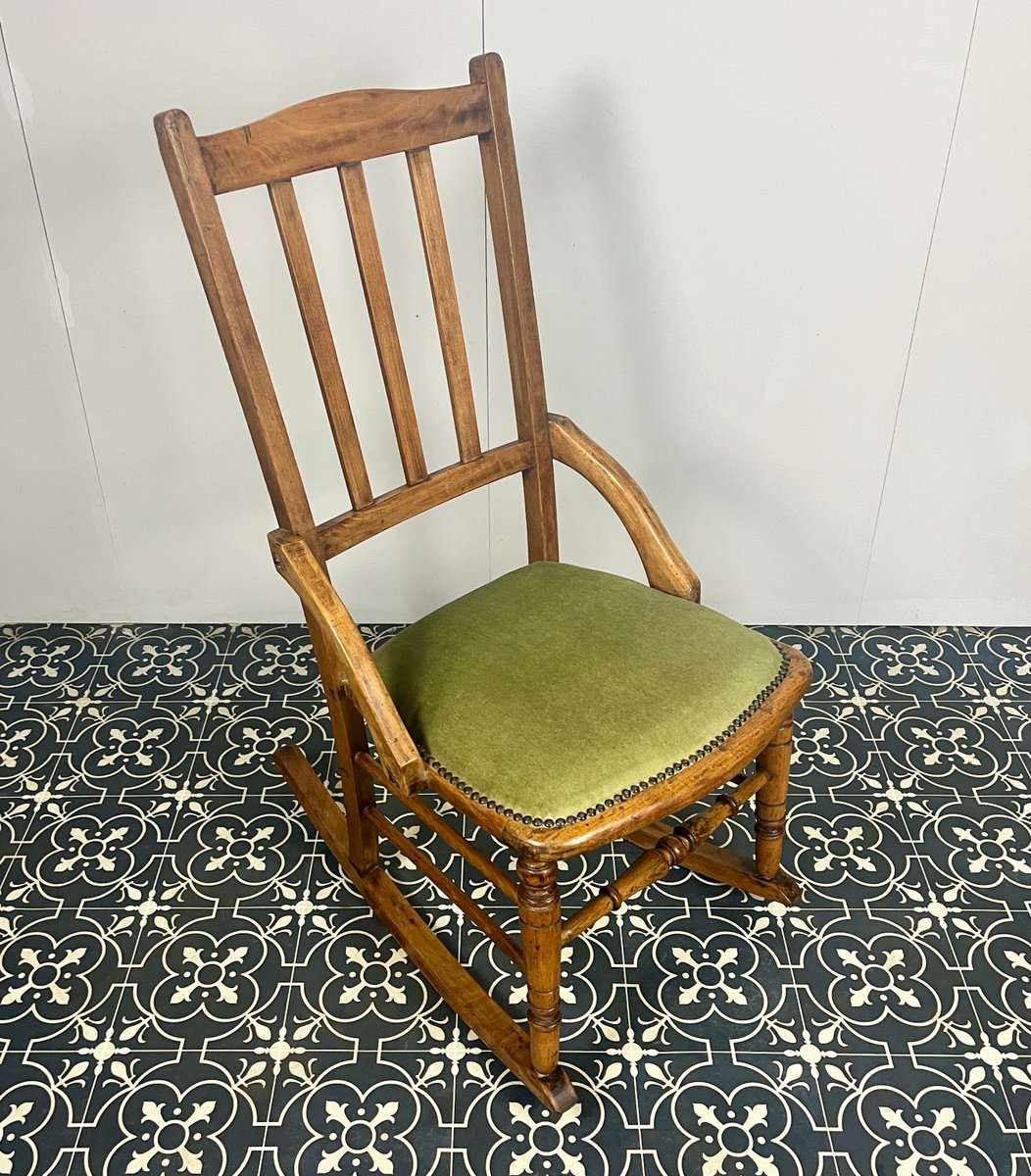 Antique Victorian Oak Rocking Chair for sale at Pamono