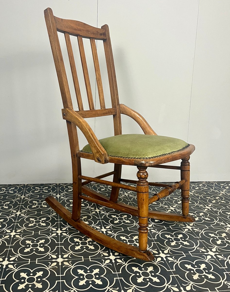Antique Victorian Oak Rocking Chair for sale at Pamono