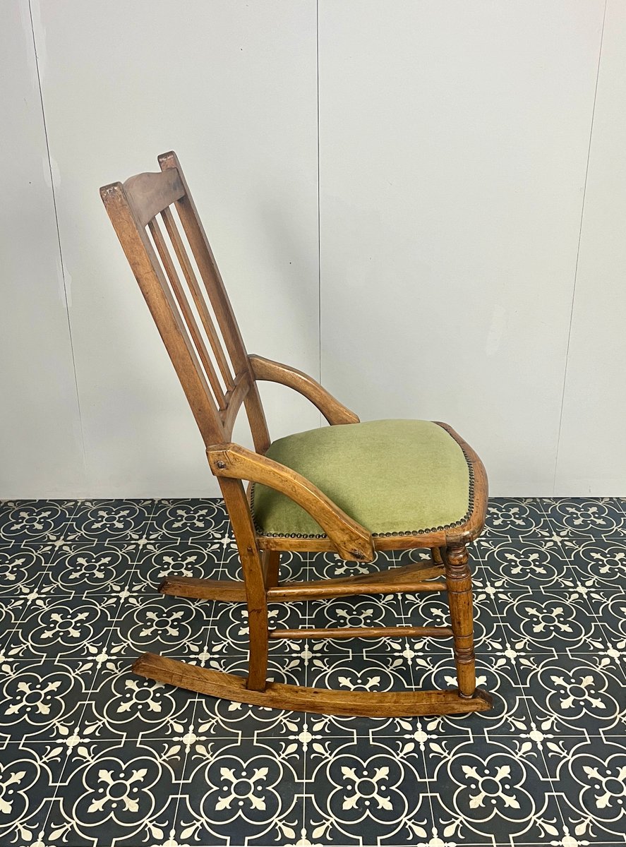 Antique Victorian Oak Rocking Chair for sale at Pamono