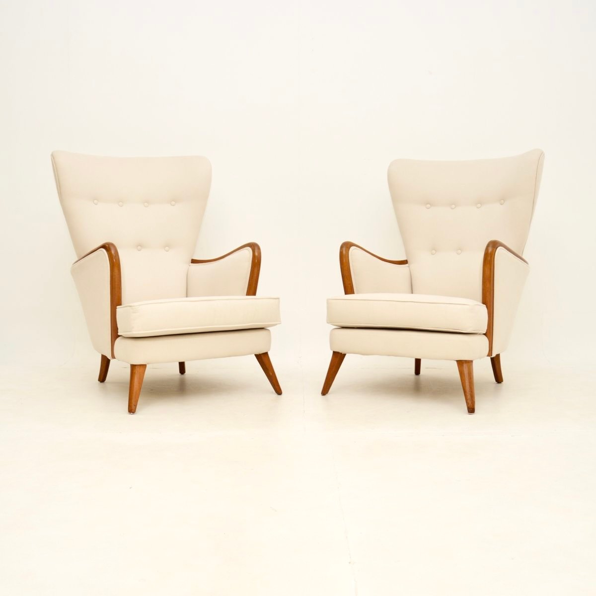 Vintage Armchairs attributed to Howard Keith, 1950s, Set of 2 for sale ...