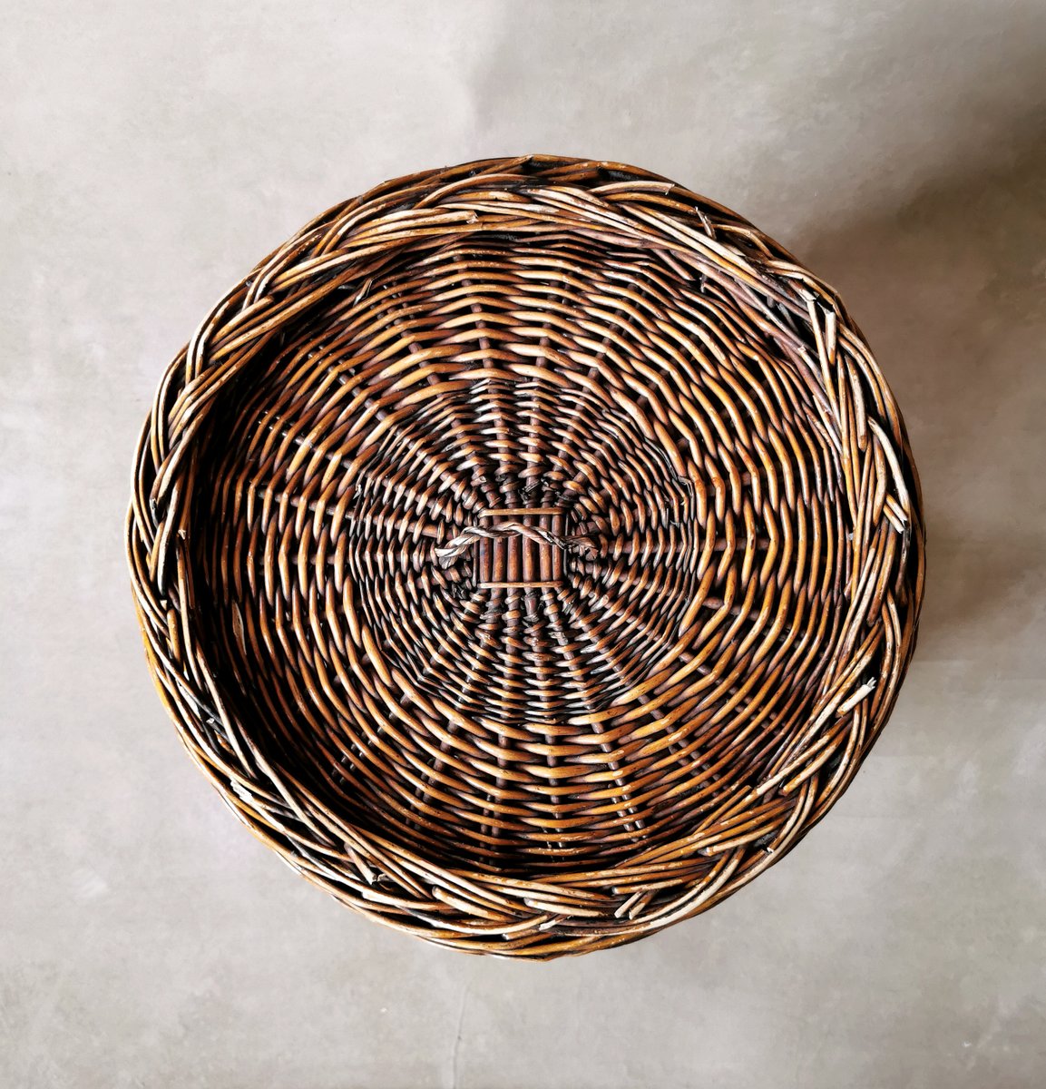 Vintage Laundry Basket in Rattan, 1970s for sale at Pamono