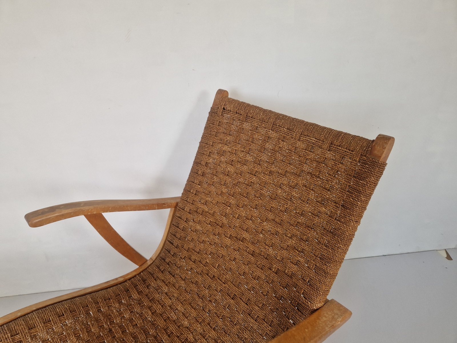 Rope and Beech Wood Easy Chair by Bas Van Pelt for Vroom & Dreesman ...