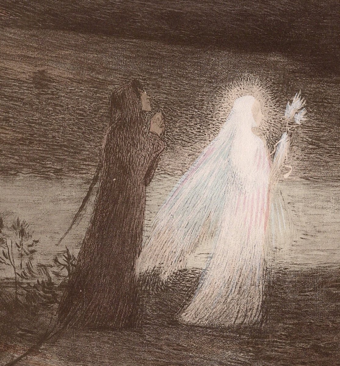 Henri Martin, Henri Martin, Dante Meets Beatrix, 1898, Original ...