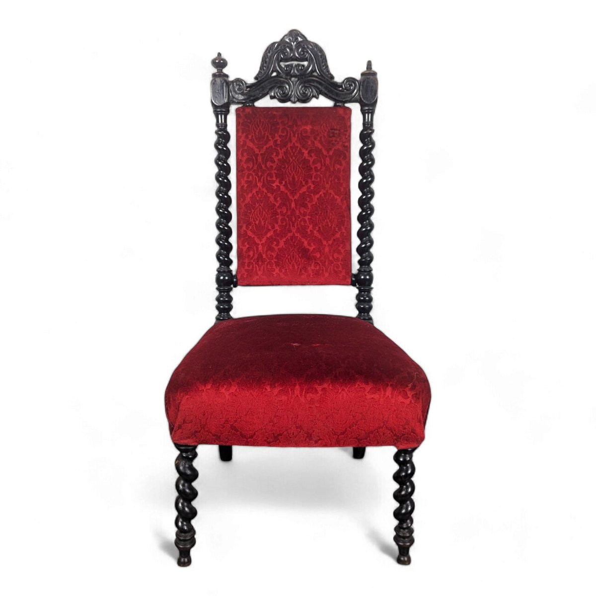 Louis XIII Style Chair in Red for sale at Pamono