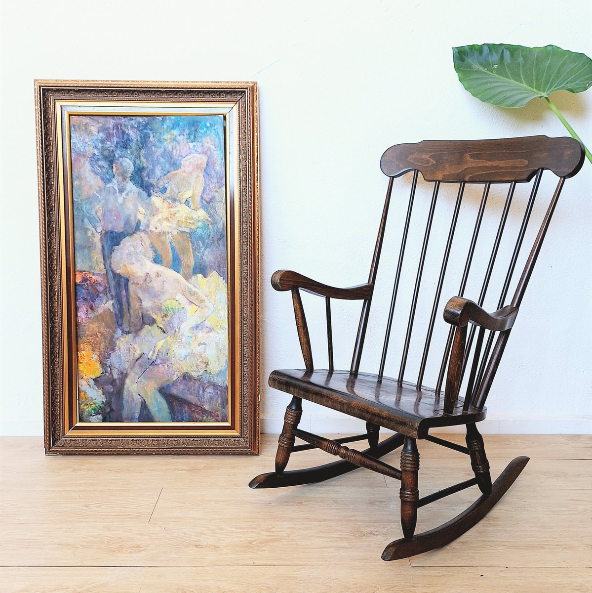 Vintage Scandinavian Rocking Chair, 1970s for sale at Pamono