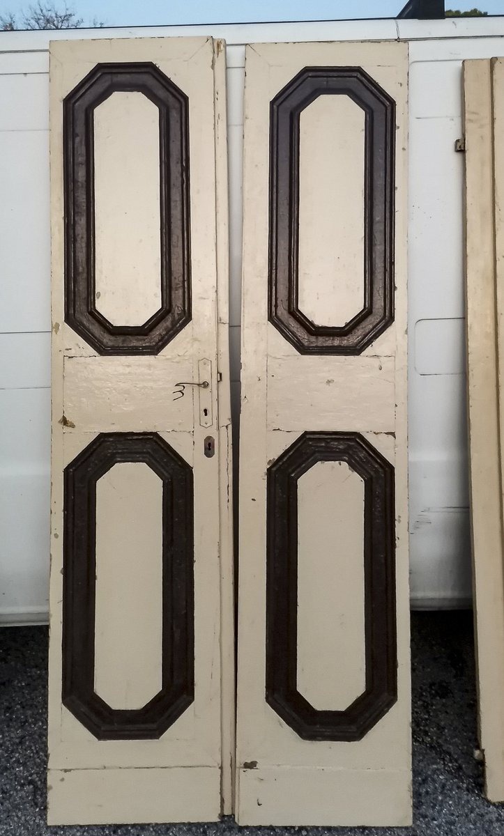 18th Century Internal Double Door with Painted Hexagonal Tiles for sale ...