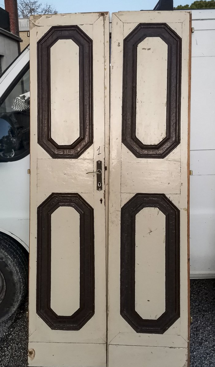 Internal Door with Painted Hexagonal Tiles for sale at Pamono