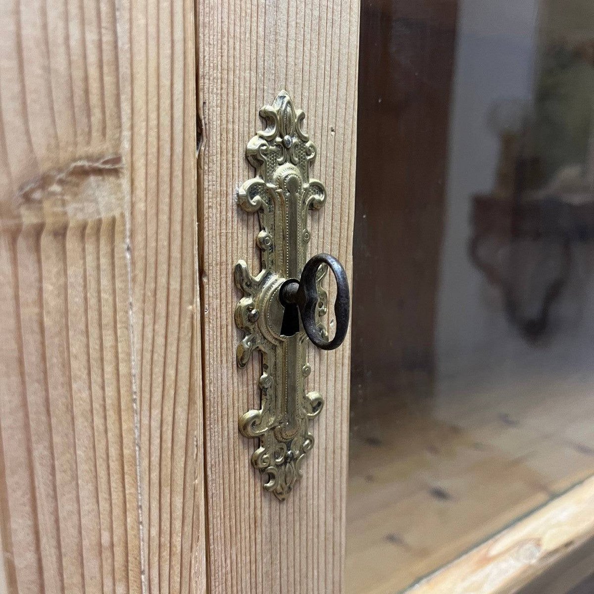 Antique Wilhelminian Display Cabinet in Spruce, 1860s for sale at Pamono