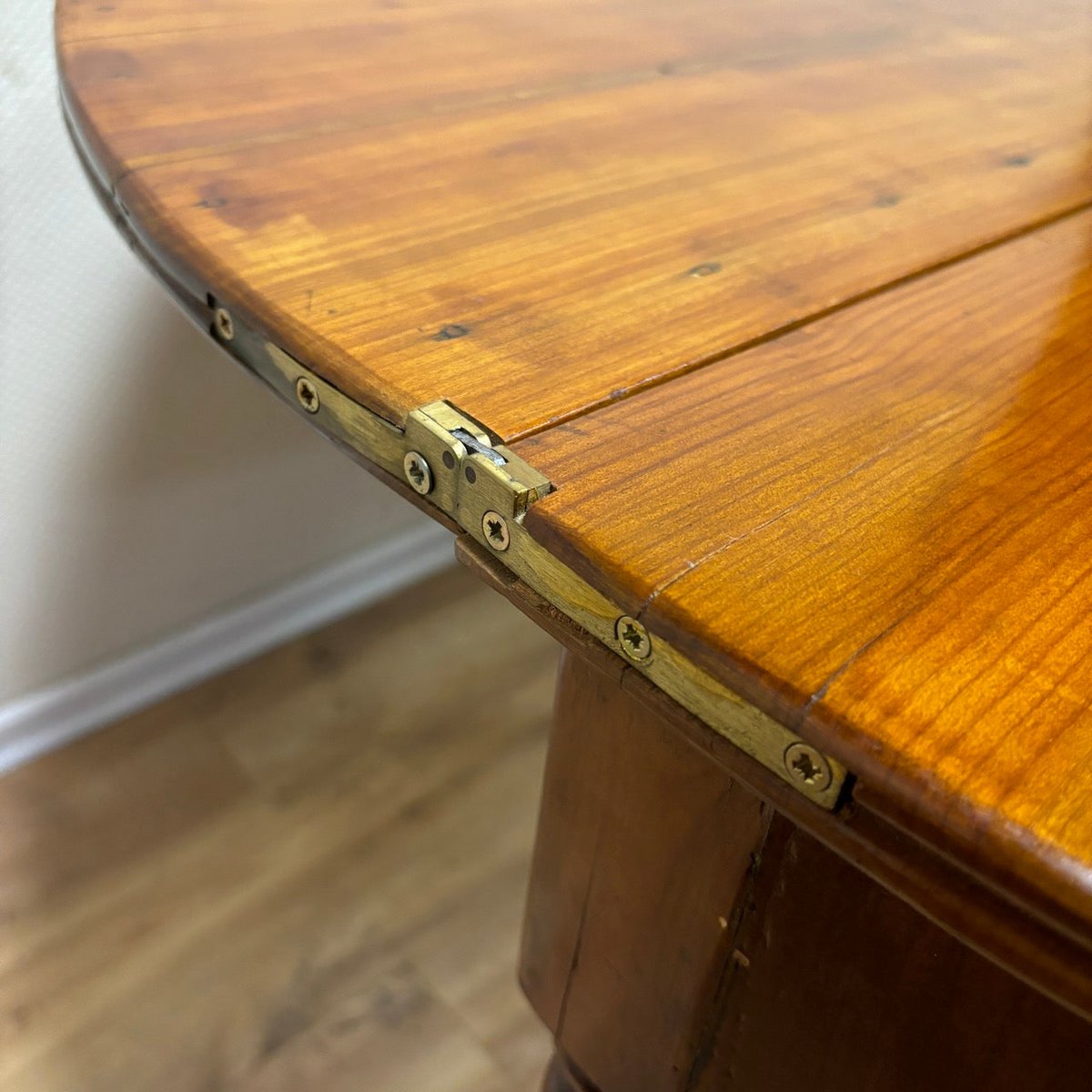 Antique Demi Lune Console Table in Cherry, 1830 for sale at Pamono
