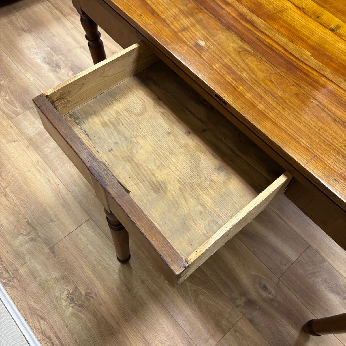 Antique Demi Lune Console Table in Cherry, 1830 for sale at Pamono