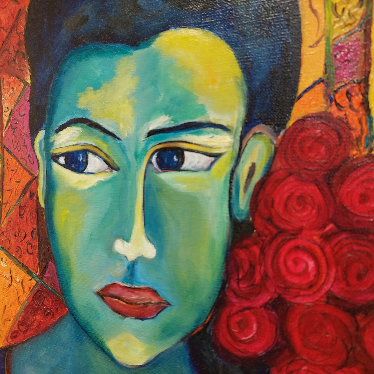 Balinese Beauty, 1990s, Acrylic Painting for sale at Pamono