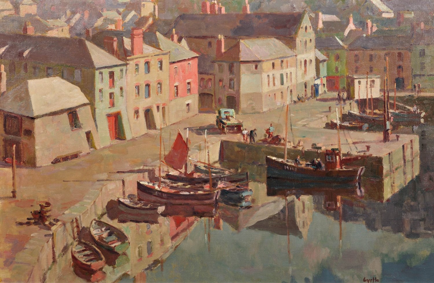 Gyrth Russell, Before the Hot Day Brightens to Blue (Mevagissey Harbour ...