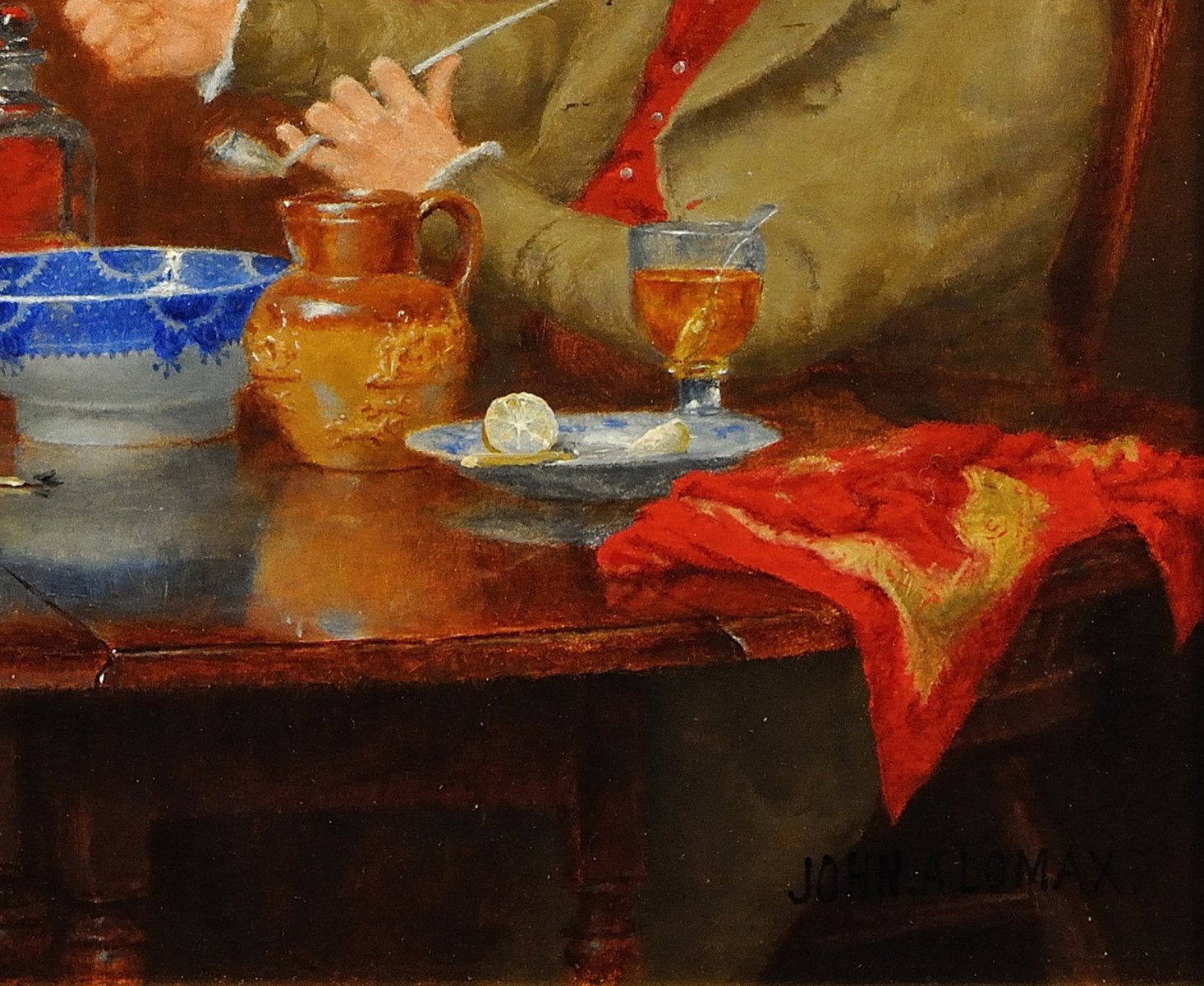 John Arthur Lomax, When I Was a Boy: Hunting & Interior Scene, Oil ...