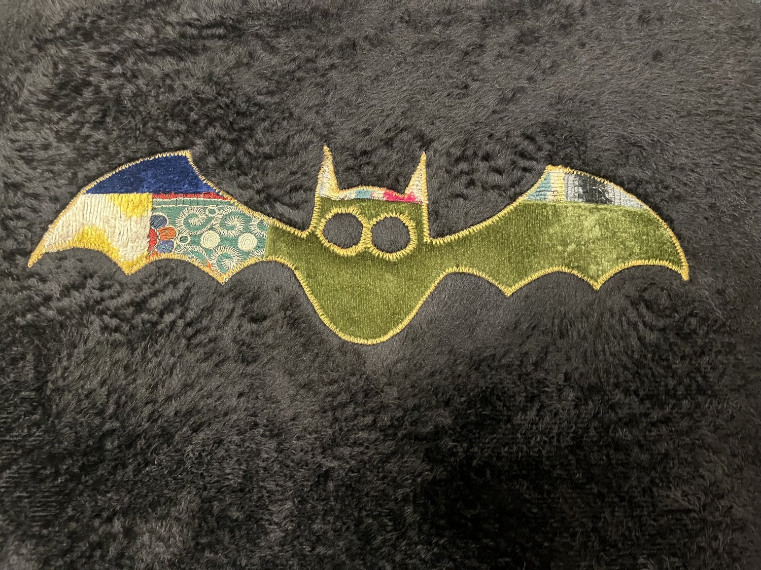 Handmade Flying Bat Silk Wall Hanging, 1980s for sale at Pamono