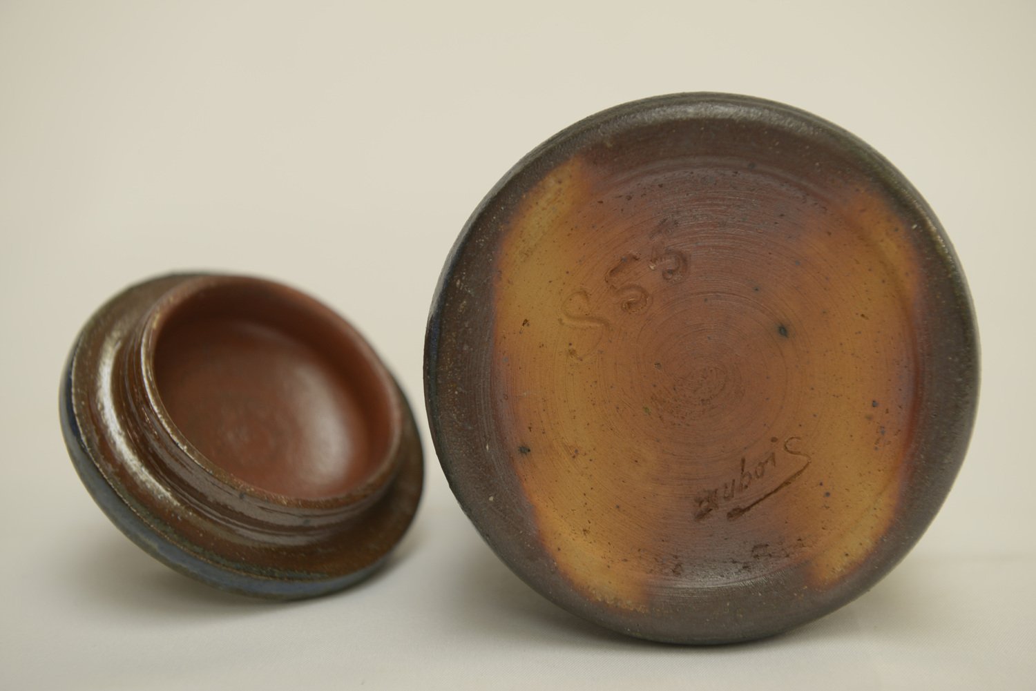 Polychrome Decorated Ceramic Pot by Dubois, 1960s for sale at Pamono