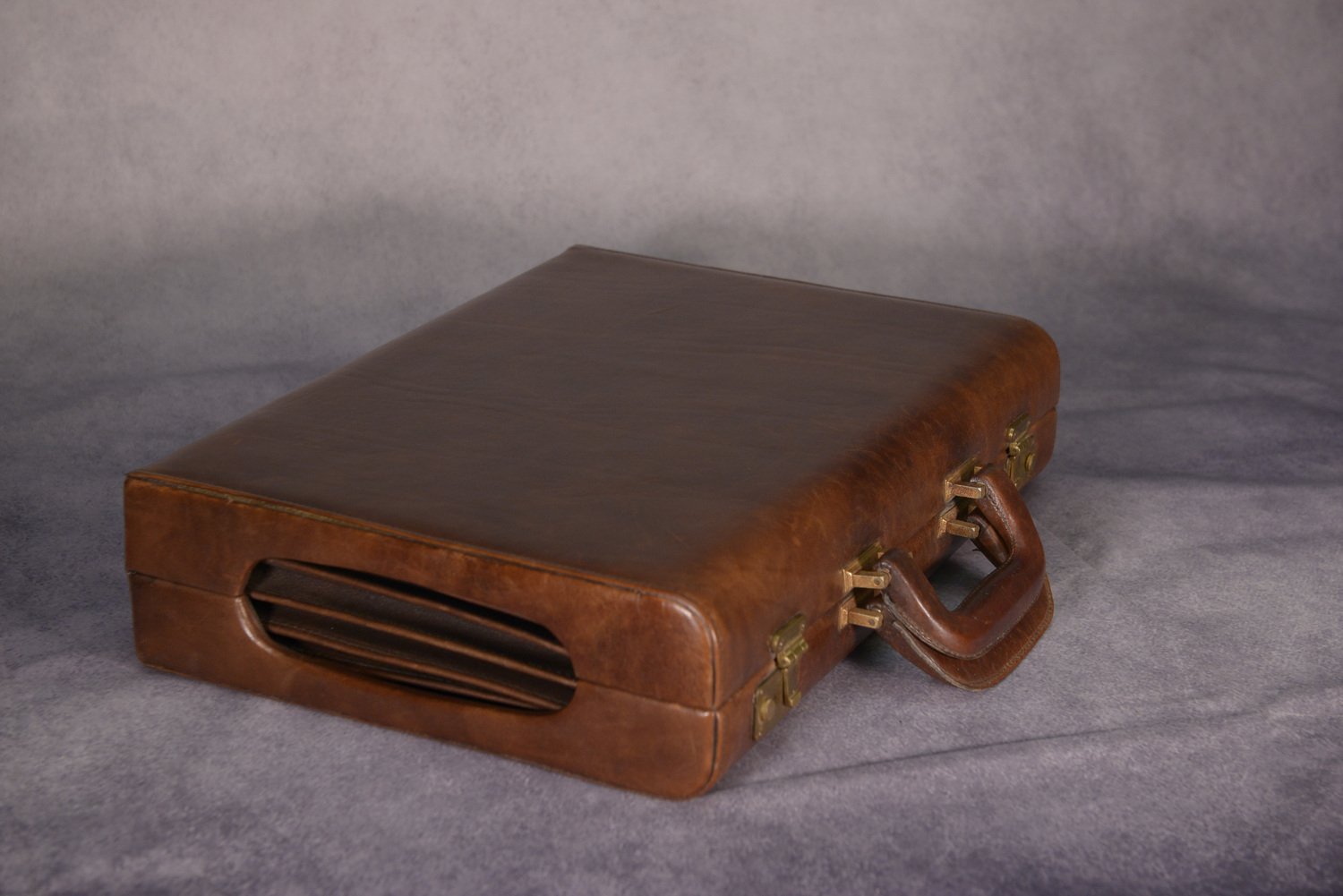 Vintage Leather Document Holder with Brass Closure, 1980s for sale at ...