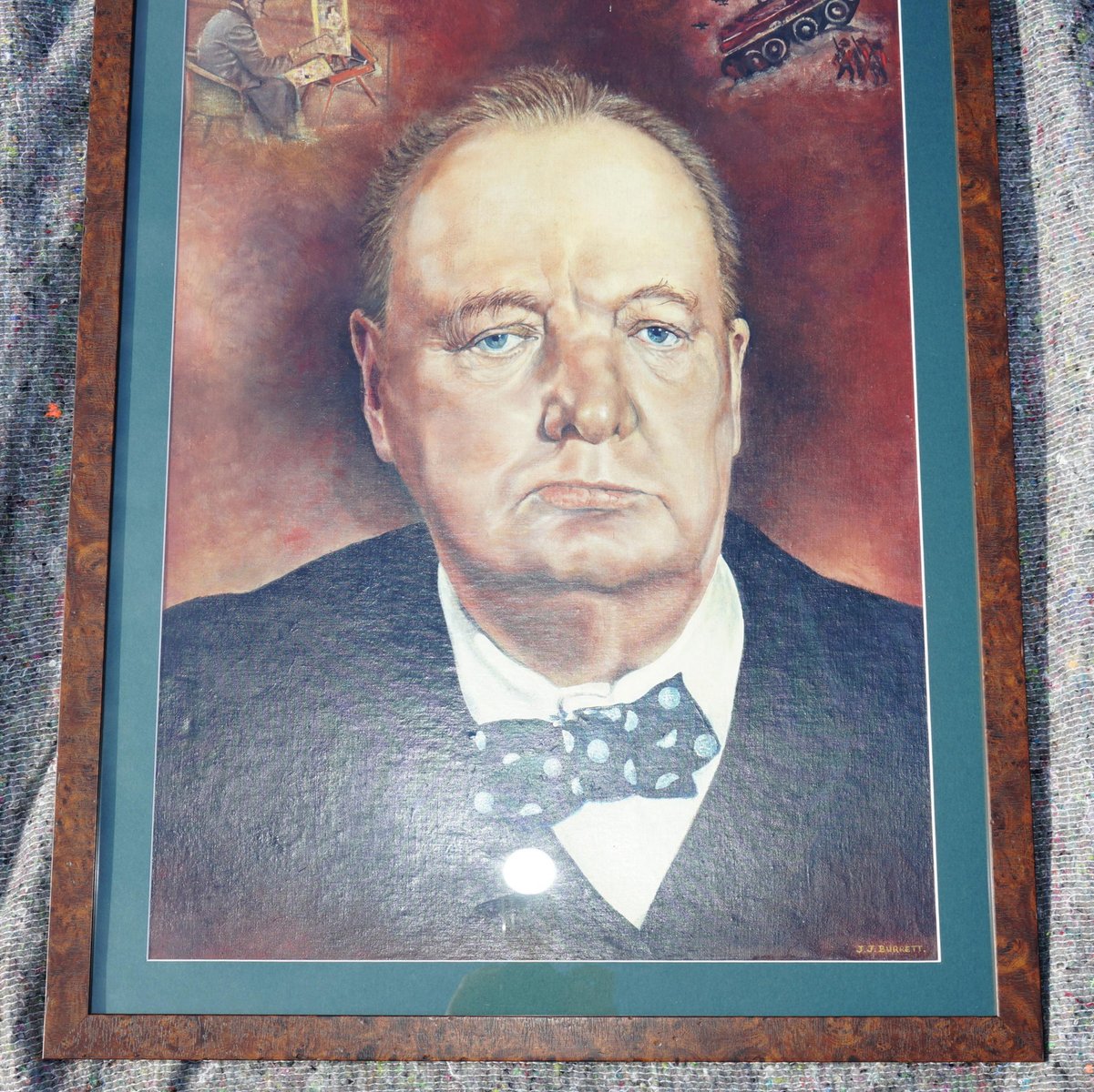 JJ Burrett, Winston Churchill, Oil Painting for sale at Pamono