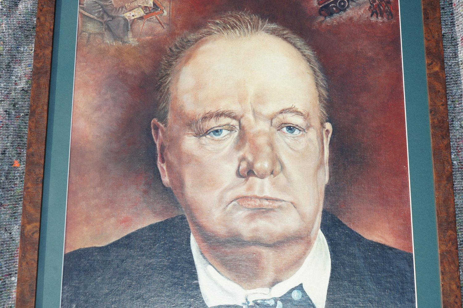 JJ Burrett, Winston Churchill, Oil Painting for sale at Pamono