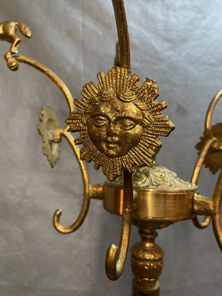 Antique Freestanding Brass Coat Rack with Horse Cast Hangers for sale ...