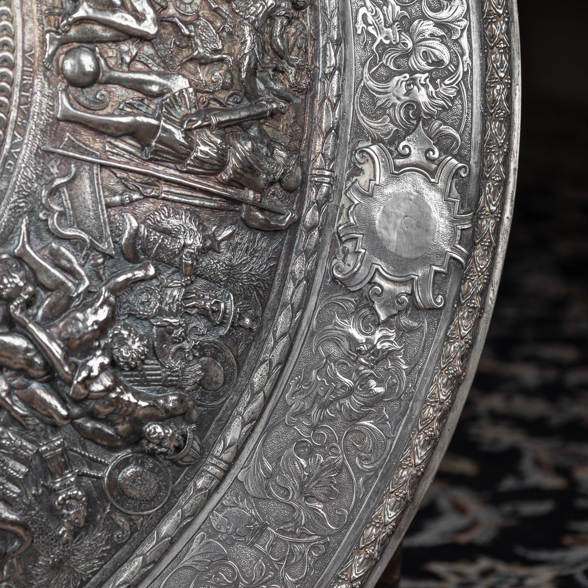 Antique Victorian Monumental Silver Plated Parade Shield, 1880 for sale ...