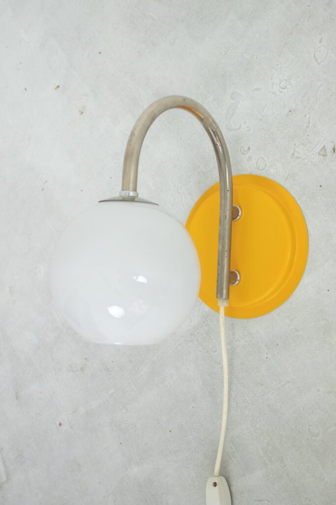 Art Deco Yellow Wall Lamp, 1970s for sale at Pamono