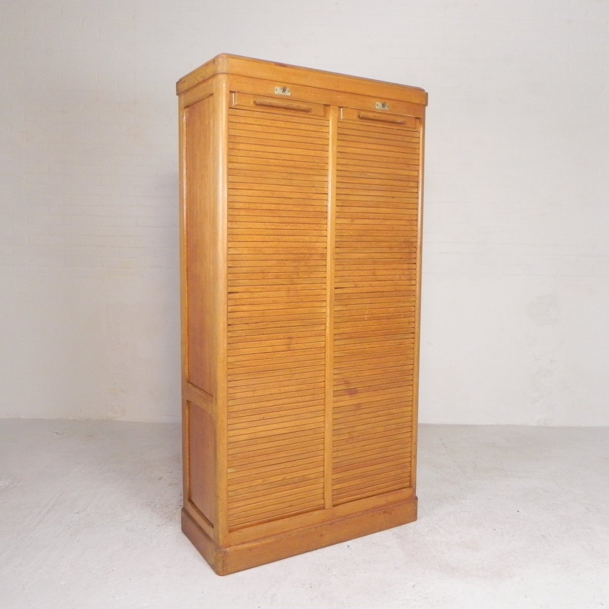 Oak Roller Shutter Box, 1930s for sale at Pamono